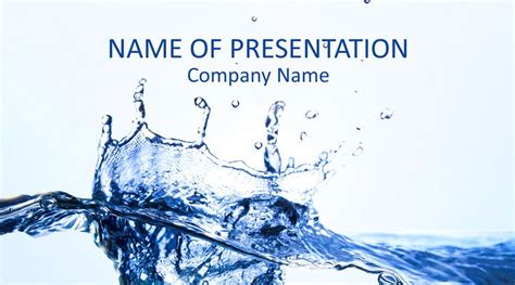 Water Splash PowerPoint Template Templateswise Com Powerpoint Templates Powerpoint Free