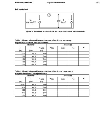Solved Lab Worksheet Figure 2 Reference Schematic For Ac