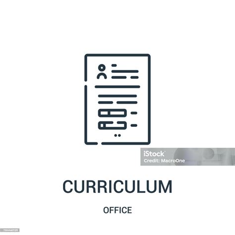 Office 컬렉션에서 교육 과정 아이콘 벡터입니다 얇은 라인 커리큘럼 개요 아이콘 벡터 일러스트 레이 션입니다 0명에 대한
