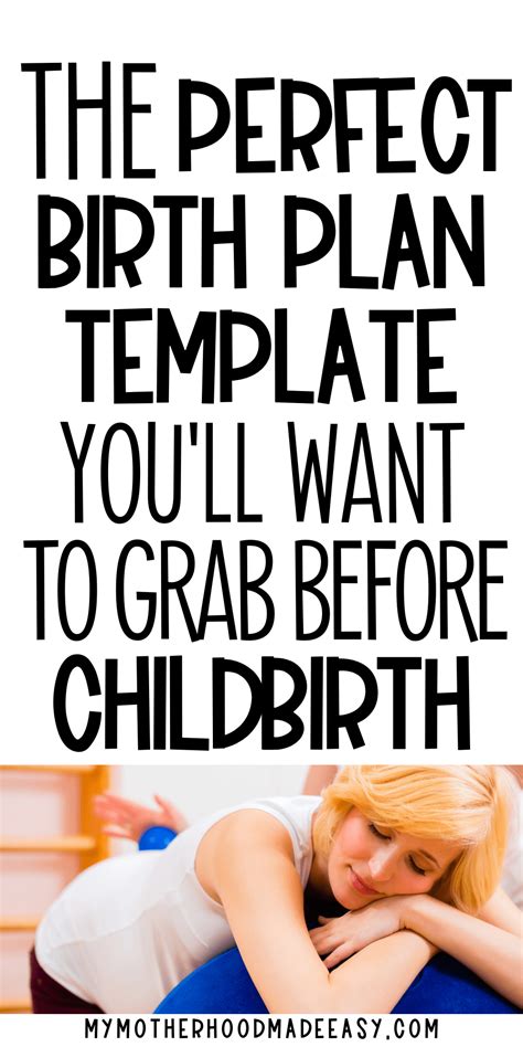 How To Create A Birth Plan As A First Time Mom Free Template Artofit