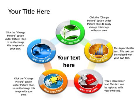 PowerPoint Slide Diagram Cycle Multicolor Circles TG CrystalGraphics