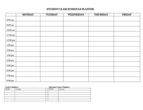Creative Class Schedule Template Excel Maker For Class Schedule Template Excel Cards Design