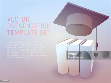 벡터 3d 비즈니스 테마 프레 젠 테이 션 서식 파일 설정 교육에 대한 스톡 벡터 아트 및 기타 이미지 교육 모던 양식 3차원 형태 Istock
