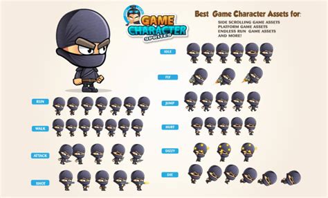 Create Game Asset 2d Game Character Animation Sprite Sheet For Your Game By Koviit Fiverr