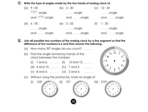 Write The Type Of Angles Made By The Two Hands Of Analog Clock At A 90