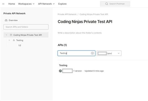 Private Api Network On Postman Naukri Code