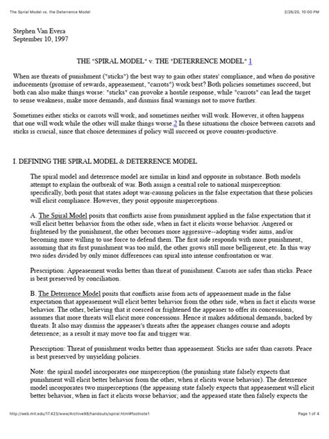 The Sprial Model Vs The Deterrence Model Download Free Pdf The Sprial Model Vs The Deterrence Model Download Free Pdf