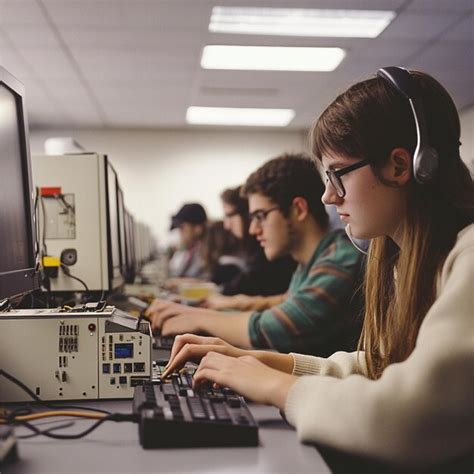 A Classroom With Students Learning About Computer Networking Using