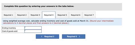 Solved Problem 6 2A Algo Calculate Ending Inventory Cost Chegg Com