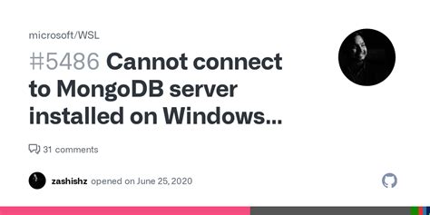 Cannot Connect To Mongodb Server Installed On Windows From Wsl2 · Issue