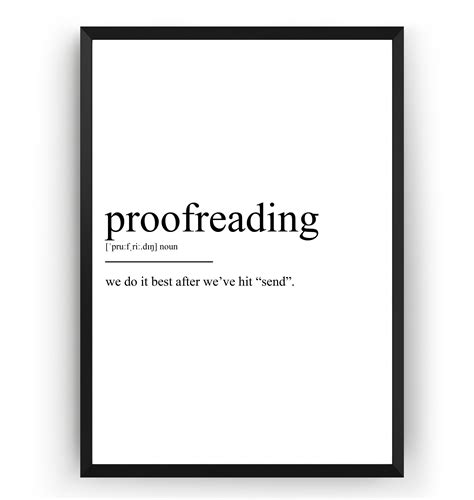 Proofreading Definition Print Etsy