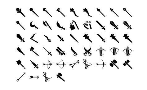 Rpg Weapons Icon Pack Assetsdealspro