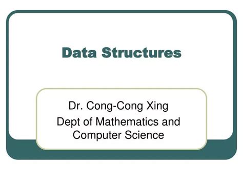 Ppt Data Structures Powerpoint Presentation Free Download Id 4529960