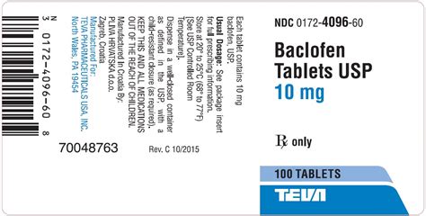 Baclofen Fda Prescribing Information Side Effects And Uses