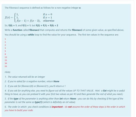 Solved The Fibonacci Sequence Is Defined As Follows For A