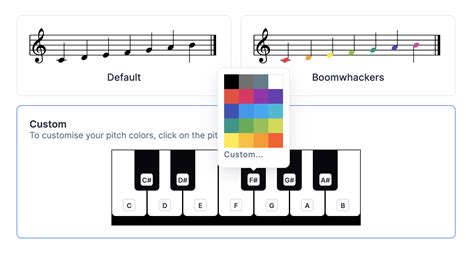 악보에 음악 노트 색상 지정하기 Flat