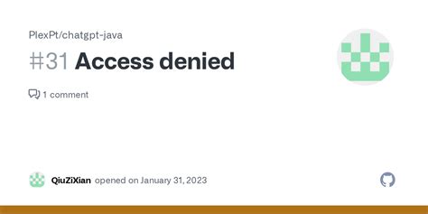 Access Denied · Issue 31 · Plexptchatgpt Java · Github
