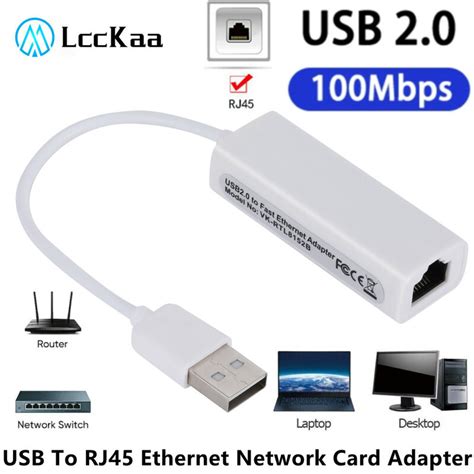 Usb 20 유선 Usb Rj45 네트워크 카드 100mbps Usb Rj45 이더넷 Lan 어댑터 네트워크 카드 Pc