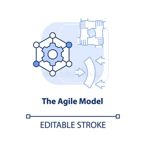 Agile Model Development Line Icon Outline Symbol Vector Illustration Concept Sign Stock