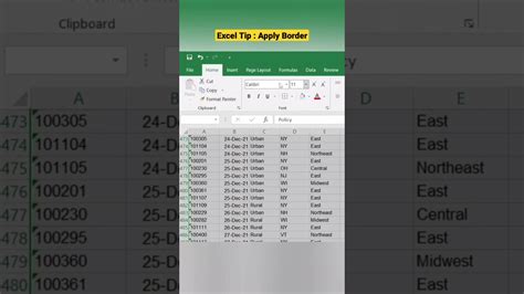 Excel How To Add And Create Borders Excel Exceltutorial Exceltips