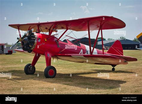 Boeing Stearman Biplane Model 75 Pt13d Flight Trainer Headcorn