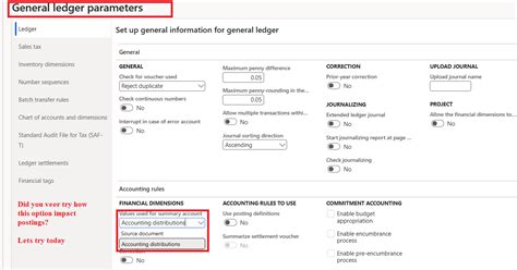Accounting Rule Financial Dimension Value Used For Summary Account In