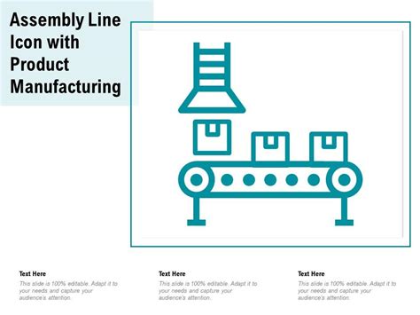 Assembly Line Icon With Product Manufacturing Presentation Graphics Presentation Powerpoint