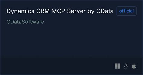 Schema Dynamics Crm Mcp Server By Cdata Glama
