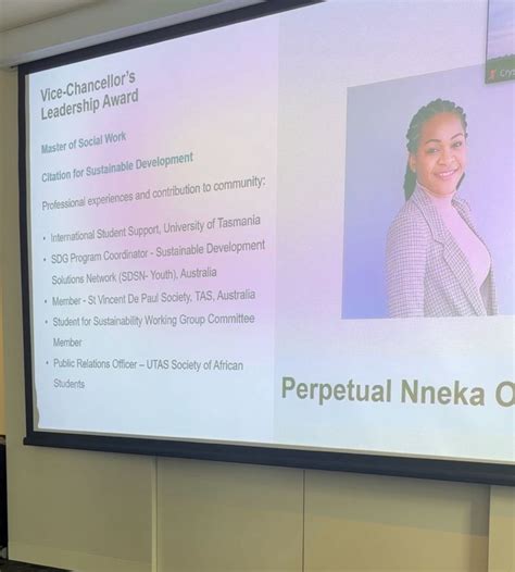 Nneka Onuigbo On Linkedin Thank You University Of Tasmania For Recognising My Efforts And For A…