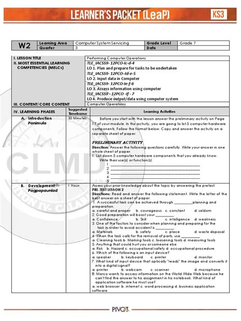 tle7 ict computer system servicing q3 w2 leap download free pdf computer data storage