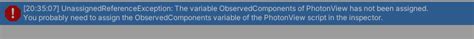 Photonview Error Community Showcases Unity Discussions