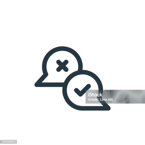 투표 선거 개념에서 채팅 아이콘 벡터 채팅 편집 가능한 스트로크의 얇은 선 그림입니다 웹 및 모바일 앱 로고 인쇄 미디어에 사용하기 위한 선형 사인을 채팅합니다 공란에 대한