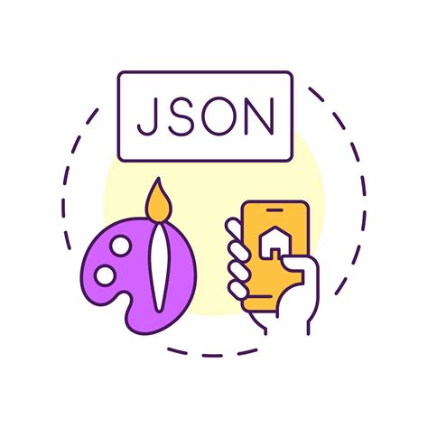 Web App Manifest Multi Color Concept Icon Json File Providing Metadata For Application
