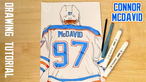 How To Draw Ice Hockey Player Connor Mcdavid How To Draw Edmonton Oilers Players Youtube