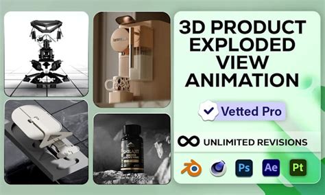 create 3d product exploded view animation by parthmothrills fiverr