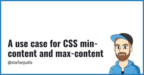 A Use Case For Css Min Content And Max Content Stefan Judis Web Development