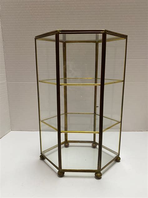 Miniature Brass And Glass Display Case