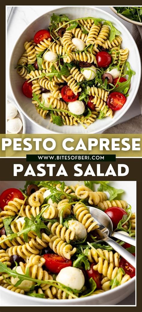 Pesto Caprese Pasta Salad Bites Of Beri