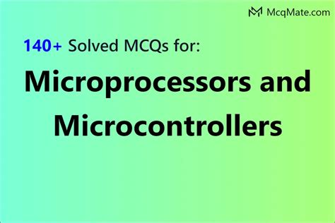 140 Microprocessors And Microcontrollers Solved Mcqs With Pdf Download