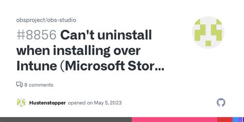 Cant Uninstall When Installing Over Intune Microsoft Store App