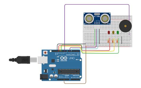Circuit Design Sensor De Distancia Con Leds Tinkercad