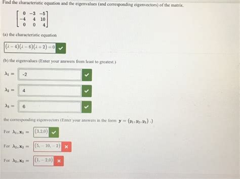 Solved Find The Characteristic Equation And The Eigenvalues