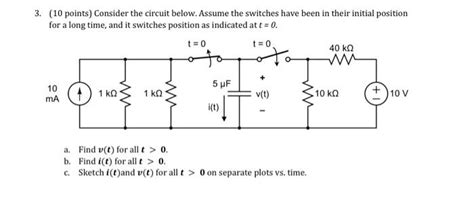 Solved 3 10 Points Consider The Circuit Below Assume The