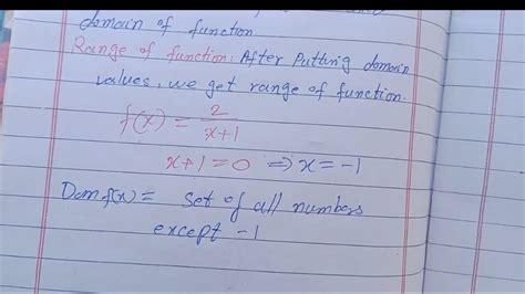 How To Find Domain And Range Functionfunctions And Limits Chapter 1fsc Math Part2lecture 10