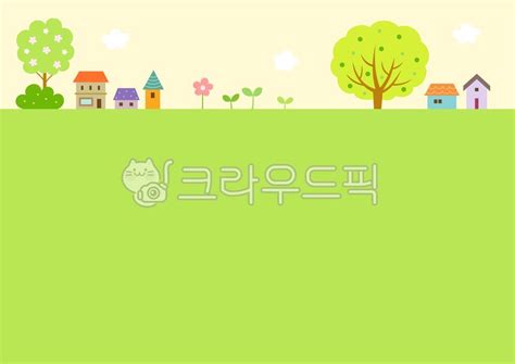 봄 집 마을 풍경 자연 사진 이미지 일러스트 캘리그라피 Yisoh작가