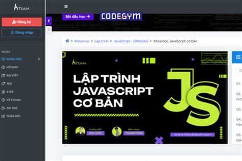 bật mí 10 khoá học javascript miễn phí cho người mới năm 2023