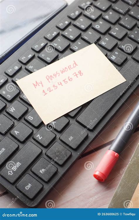 Writing Password On A Sticky Note Stock Image Image Of Admin Data 263600625