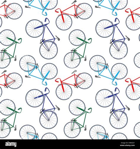Bicycles Pattern Abstract Seamless Texture Vector Art Illustration Stock Photo Alamy