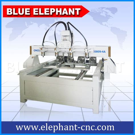 ELE Axis Spindles Cnc Router With Rotary Device Blue Elephant CNC Machinery
