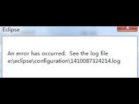 Eclipse Ide Mac Error Has Occurred See The Log File Ographyholden